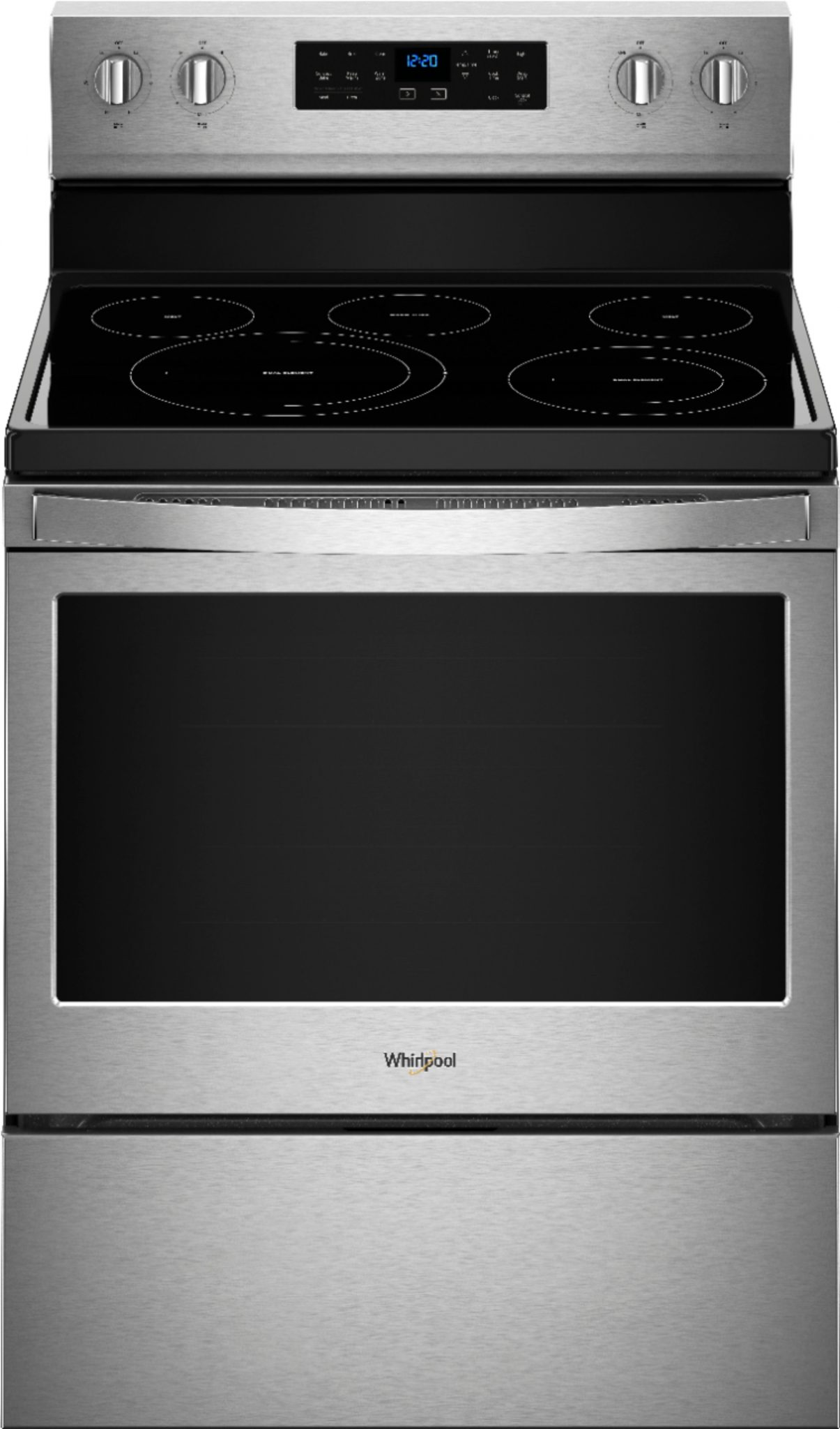 Whirlpool – 5.3 Cu. Ft. Electric Convection Range – Stainless steel ...